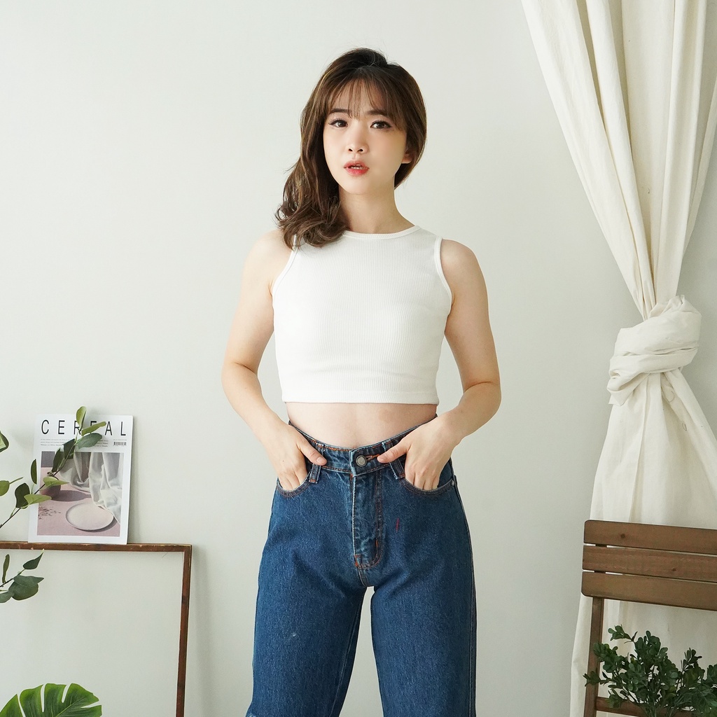 Jual Tanktop Basic Crop Tank Top Baju Atasan Wanita Basic Top 033 ...