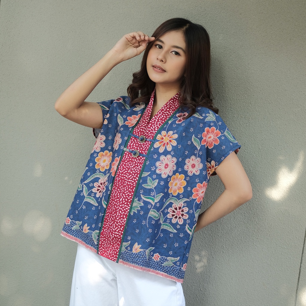 Jual NONA RARA - Dhini Encim T1000, Baju Batik Kasual Modern | Shopee ...