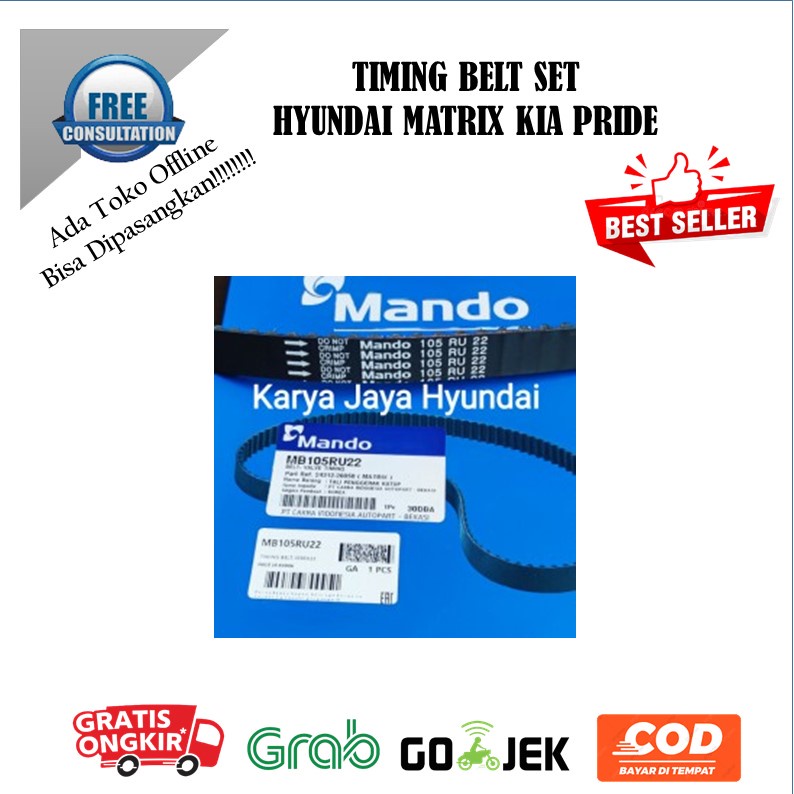 Jual TIMING BELT SET MATRIX PRIDE TIMING BELT HYUNDAI MATRIX KIA PRIDE ...