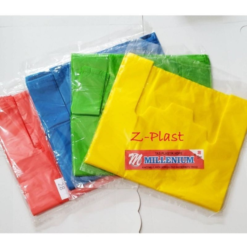 Jual Kantong Plastik Warna Warni Merk Milenium Berbagai Ukuran 50 dan ...