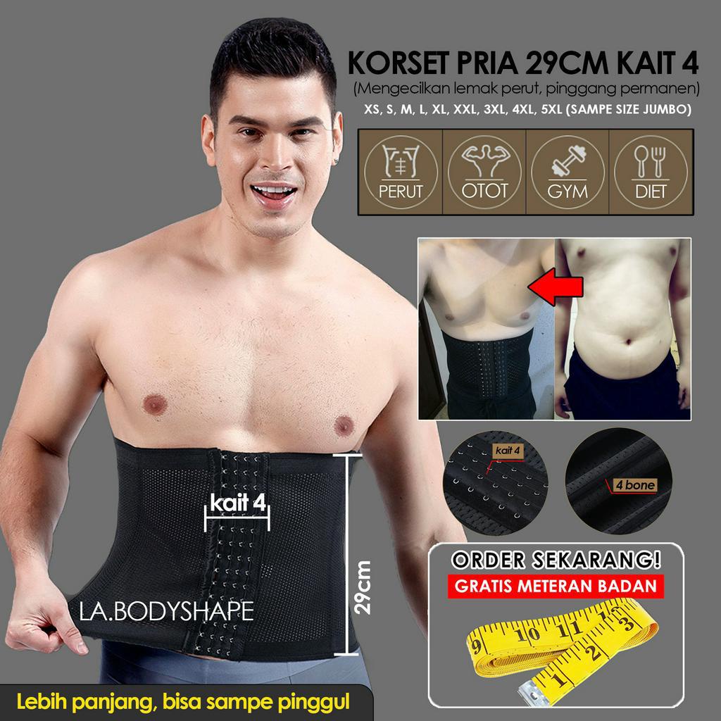 Jual Korset Pria Pelangsing Perut Anti Buncit pengecil Pinggang ...