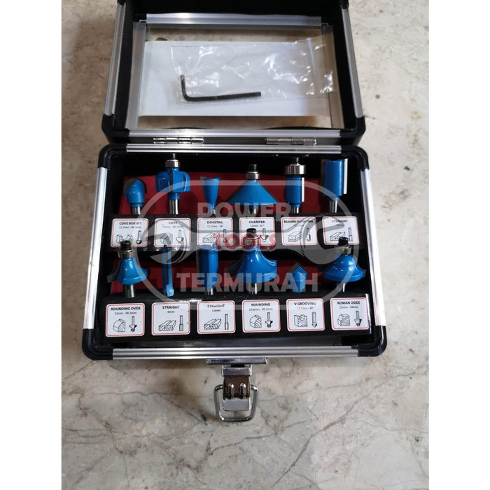 Jual MATA ROUTER ALDO 12PCS MATA PROFIL MATA TRIMMER SET ROUTER BIT SET ...