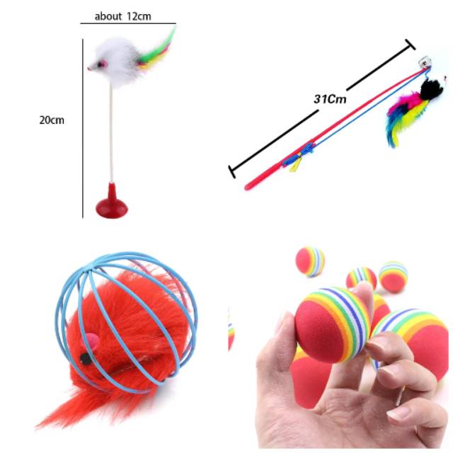 Jual Paket Bundle Mainan kucing 4 macam jenis | Shopee Indonesia