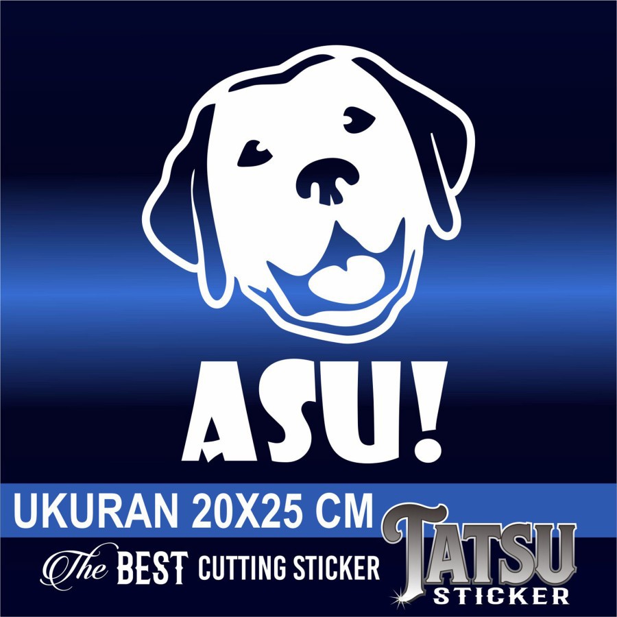 Jual CUTTING STICKER - STICKER KACA MOBIL PINTU GERBANG - STICKER ASU ...