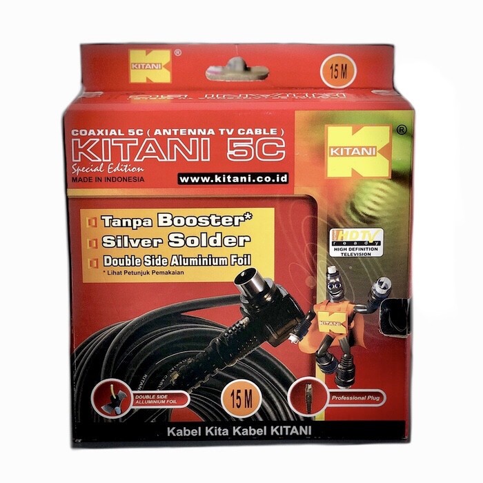 Jual KABEL ANTENNA KITANI 5C 15 METER PLUS PLUG | Shopee Indonesia
