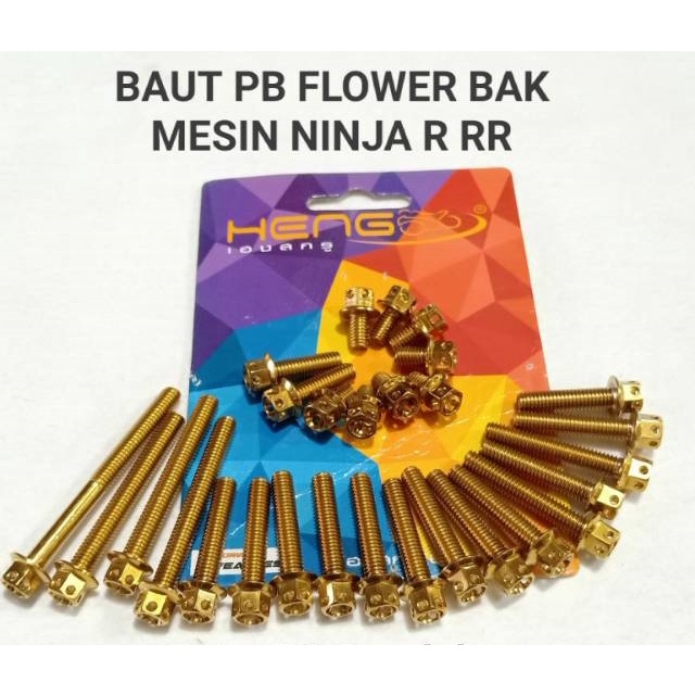 Jual Baut probolt set NINJA KR KRR set bak kanan kiri kalter isi 28 heng original baut set bak ...