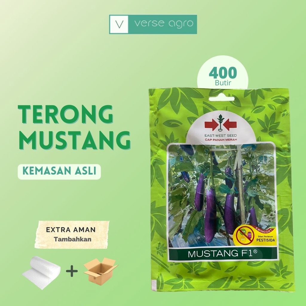 Jual Benih Terong Panjang Ungu MUSTANG F1 Small Pouch 400 Biji - Cap Panah Merah | Shopee Indonesia