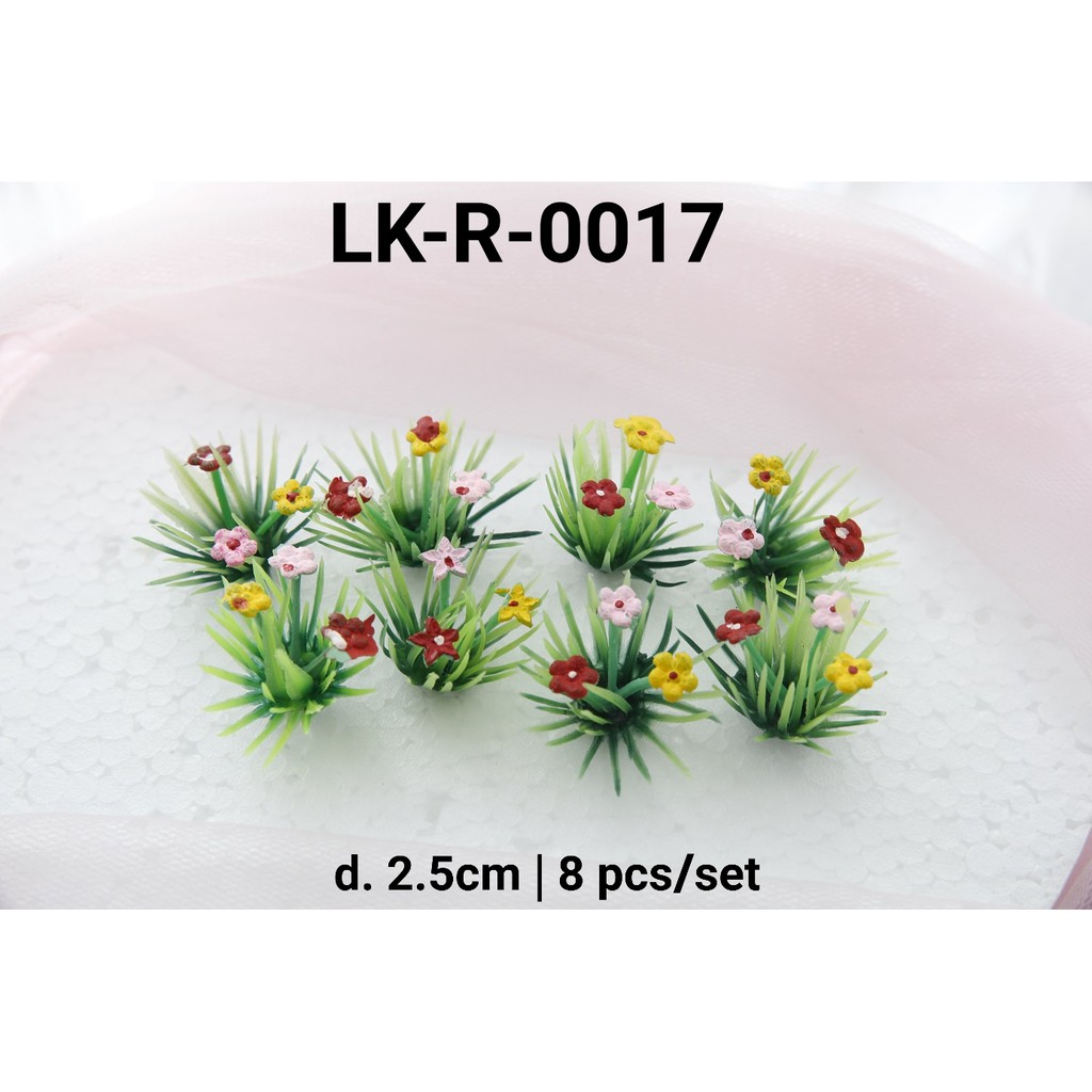 Jual LK-R-0017 Topper cake hiasan kue tart rumput tanaman bunga pohon ...