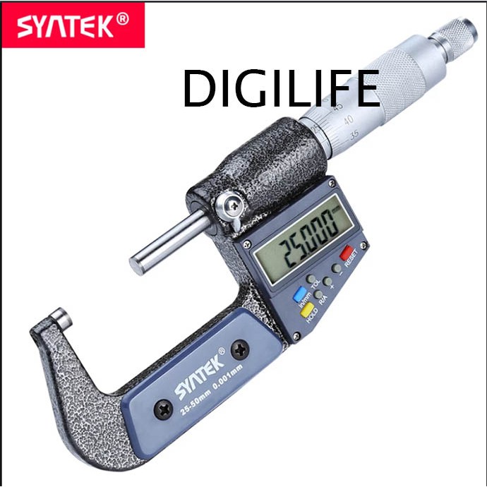 Jual Digital Micrometer 25-50mm 0.001mm Syntek Micro Meter Mikrometer 0 ...