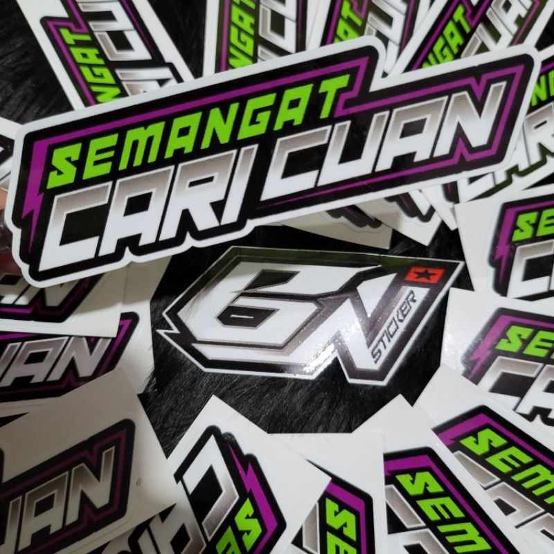 Jual stiker kata2 sticker semangat cari cuan | Shopee Indonesia