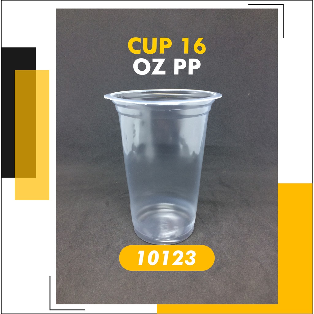 Jual Gelas Plastik Pop Ice Minuman Dingin 16 Oz isi @50 pcs / PP Cup ...