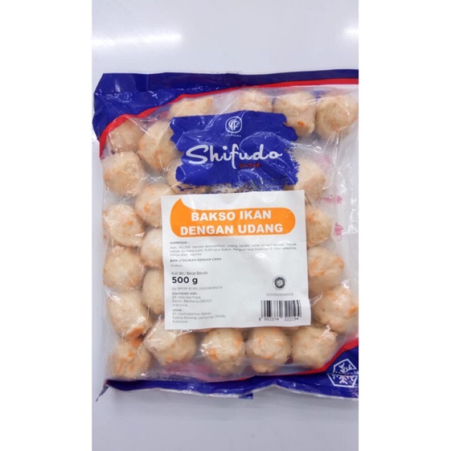 Jual Shifudo Bakso Ikan Udang 500 gram frozen food semarang | Shopee ...