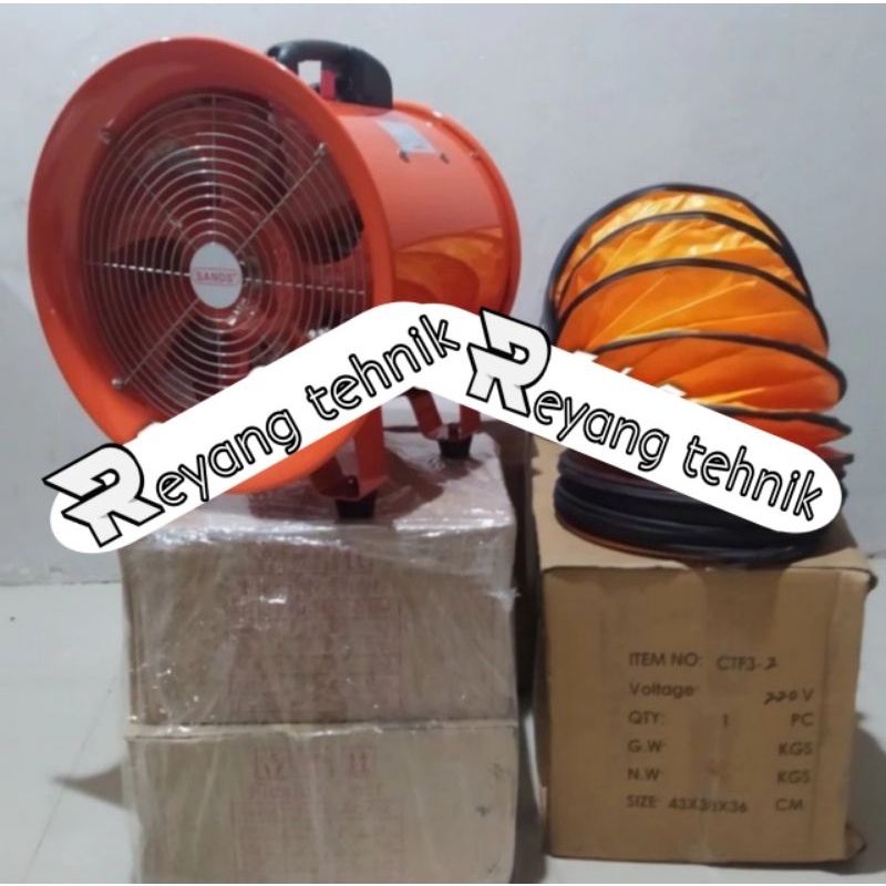 Jual Kipas Blower Ventilator Portable 10 inch SANDS Set Dengan Selang 5 ...
