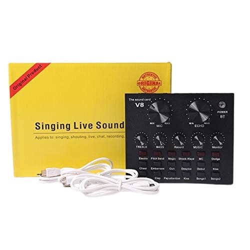Jual Mixer External Soundcard V8 Audio Microphone Singing Live Sound ...