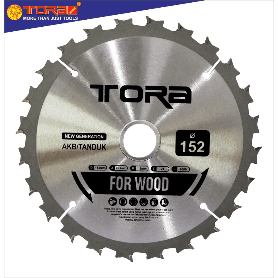Jual TORA Mata Pisau Potong Kayu 6 Inch 152 x 24T TCT Model AKB ...