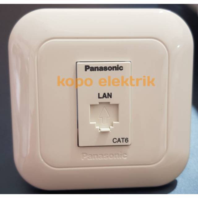 Jual Panasonic Soket LAN Cat6 Outlet Data CAT6 Tanam Wide Single ...