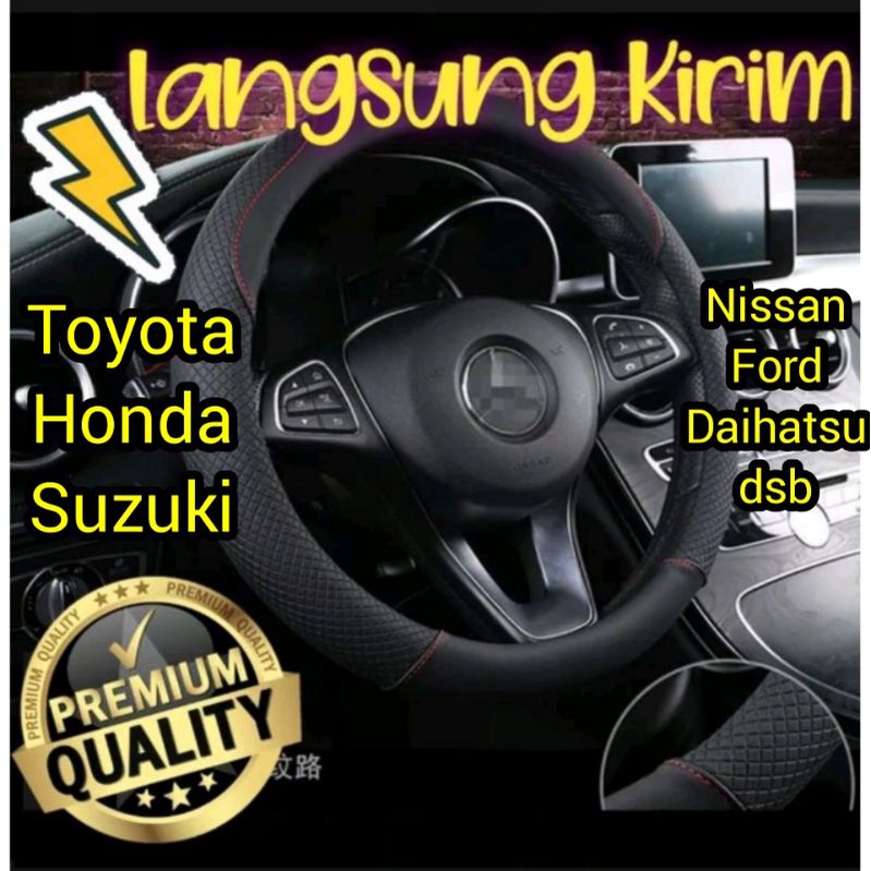 Jual [Langsung Kirim] sarung stir kulit - cover setir - sarung stir ...