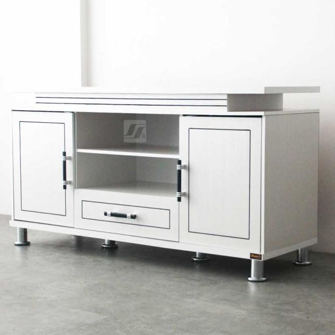 Jual Meja Buffet Tv 1205 Warna Putih Bahan Particle Board Nainaibun ...