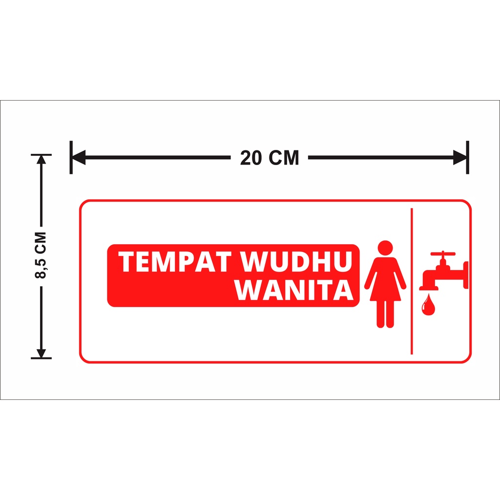 Jual Stiker / Label Stiker / Stiker Penanda Tempat Wudhu - Toilet Wc ...