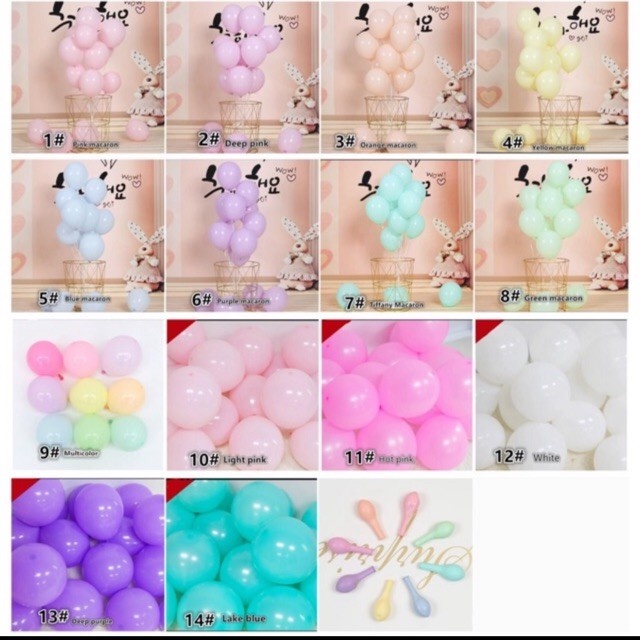 Jual Balon Macaron / Pastel 10 inch SATUAN | Shopee Indonesia