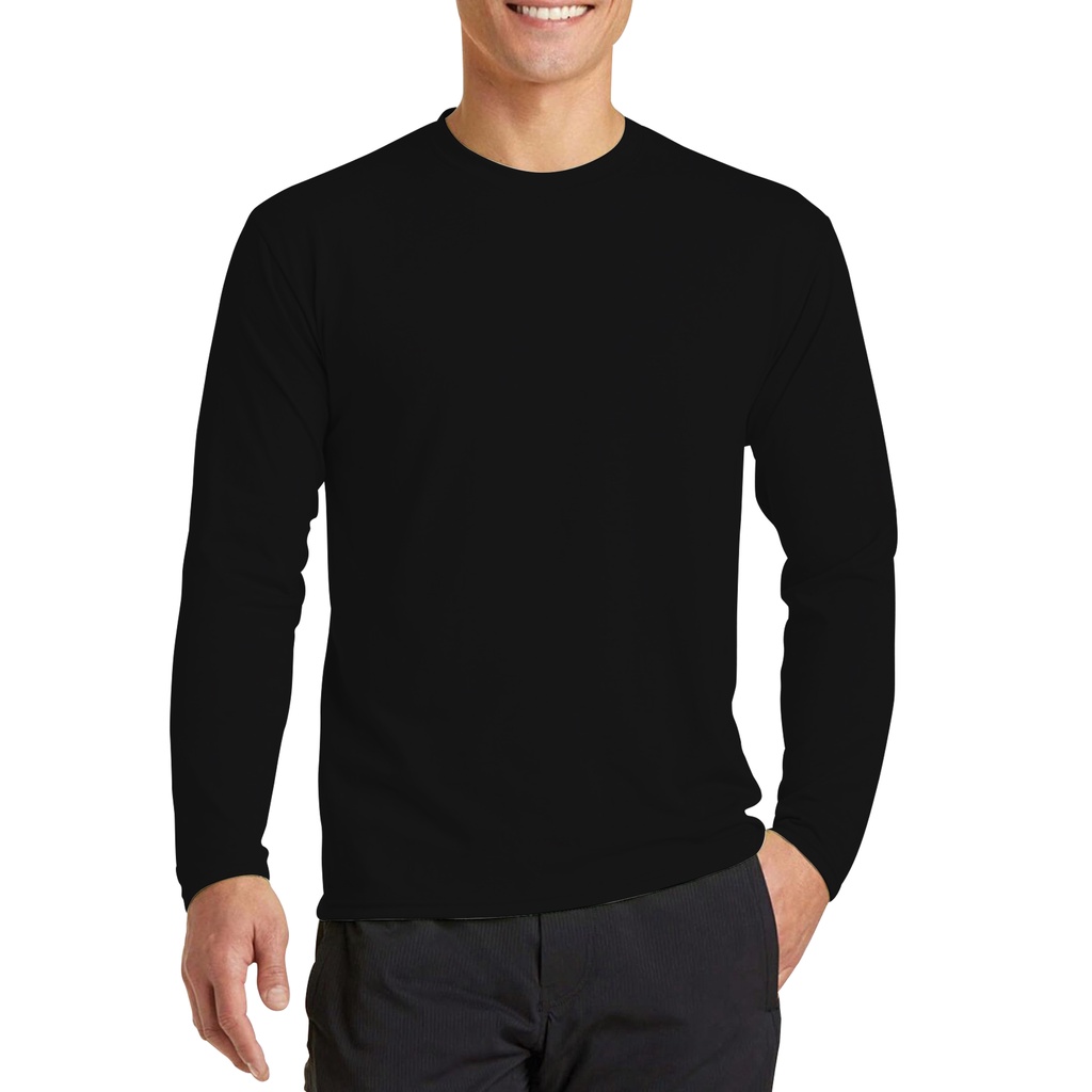 Jual Hellow MM - Kaos Polos Hitam Pria Lengan Panjang / T-shirt Pria ...