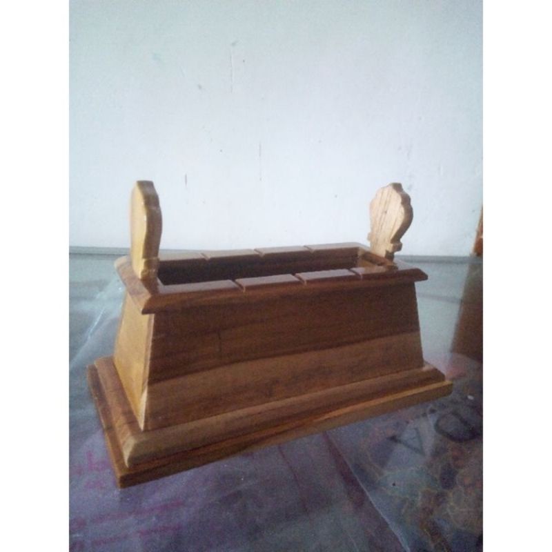 Jual asbak rokok unik model nisan dari kayu jati di politur halus,p 17 ...