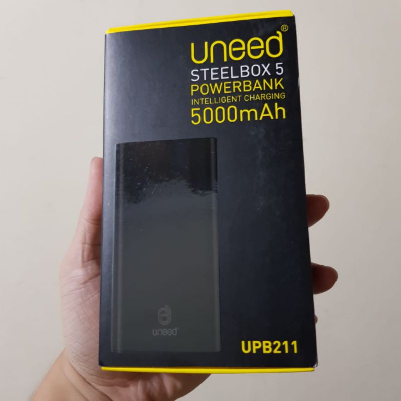 Jual UNEED SteelBox 5 Powerbank 5000mAh Polymer Battery Real Capacity ...