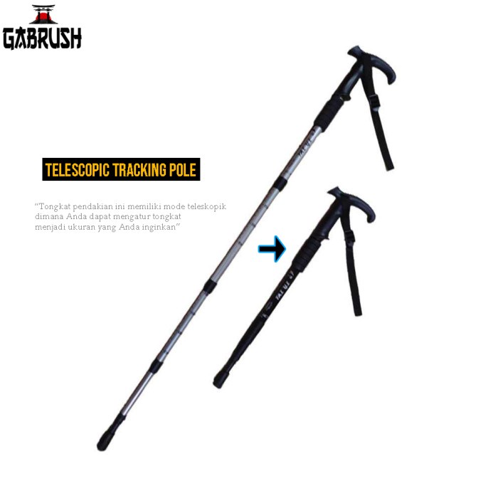 Jual Telescopic Tracking Pole Tongkat Gunung Teleskopis Trekking Hiking ...