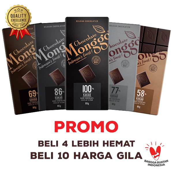 Jual Chocolate Monggo | Cokelat Murni 24 Healthy Flavours | Premium ...