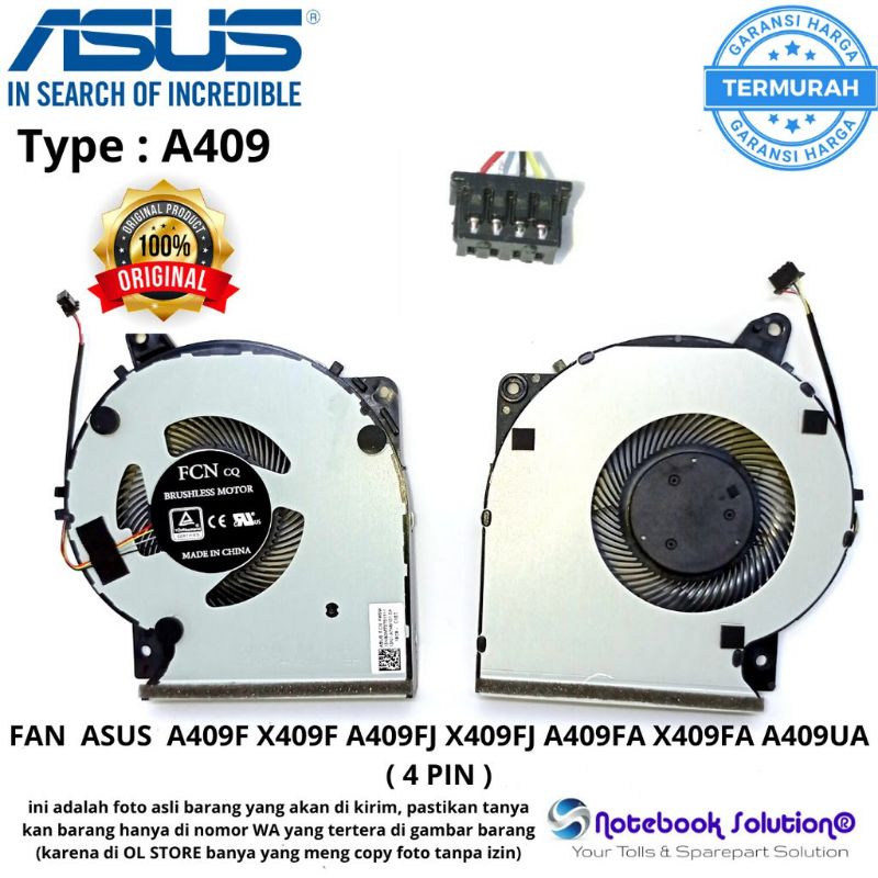 Jual Fans ASUS VivoBook X509 X509F X509FA X509FB X509FJ X509U X509JA ...