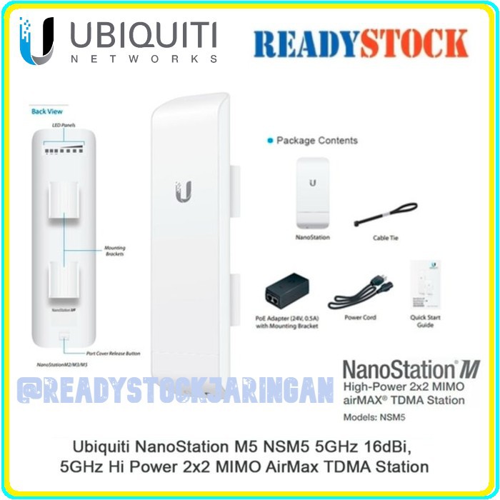 Jual UBIQUITI NanoStation M5 UBNT NSM5 NS-M5 5Ghz | Shopee Indonesia