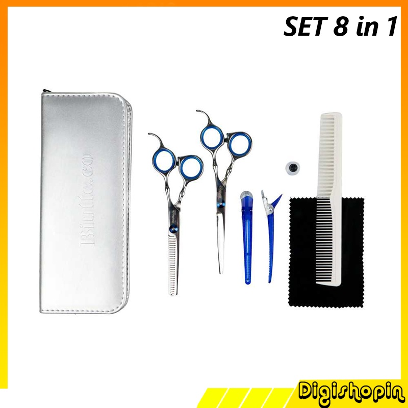 Jual Set Gunting Rambut 16CM Salon Profesional Stainless Steel 8 in 1 ...