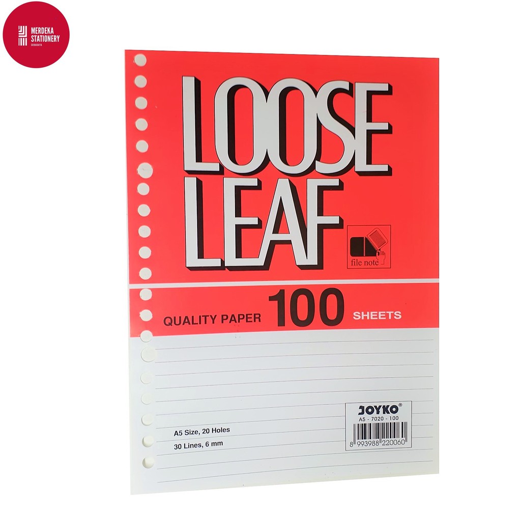 Jual Kertas Binder/Loose Leaf/Kertas File Joyko/Jayko/Joyco A5 100 Lembar | Shopee Indonesia