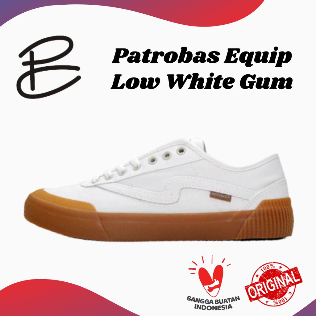 Jual PATROBAS EQUIP LOW WHITE GUM / PATROBAS ORIGINAL | Shopee Indonesia
