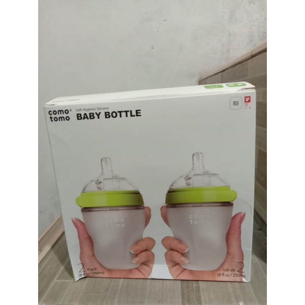 Jual (WS) Bottle Susu bentuk pentil Baby Bottle Comotomo 250ML Twin ...