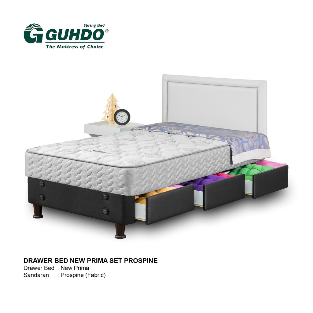 Jual Bed Set Spring Bed Guhdo - Prospine Drawer Bed New Prima / 3 Laci | Shopee Indonesia