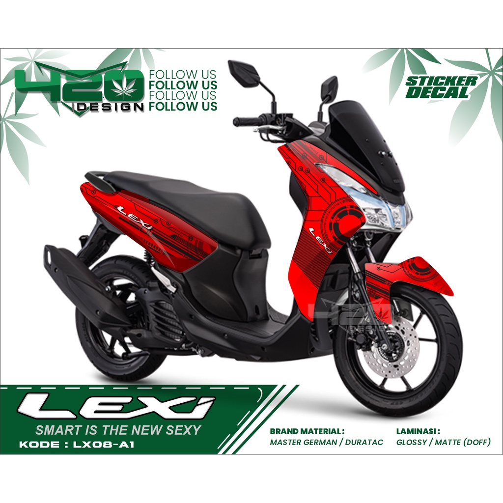 Jual Decal Yamaha LEXI Variasi MATRIX Custom Desain - Stiker Full Body ...