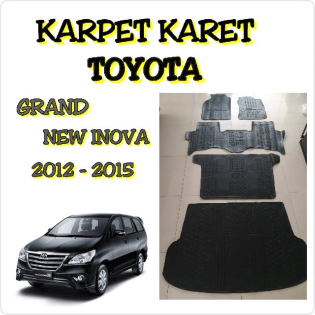 Jual Karpet karet mobil toyota grand new innova 2012 -2015 / grand ...