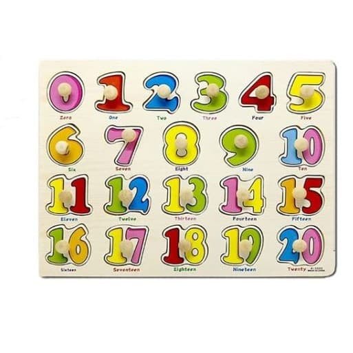 Jual Wooden Knob Puzzle Angka A3002 - Mainan Edukasi Anak | Shopee ...