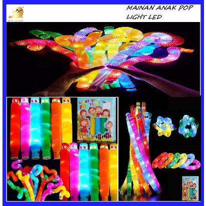 Jual Mainan Viral CEV Light Up Pop Tubes Pop Pipes Mainan Lampu Stick ...
