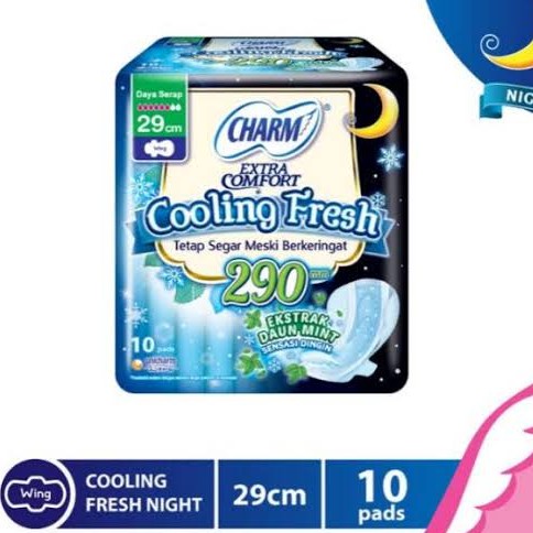 Jual Charm Extra comfort Cooling Fresh 29cm isi 10 pads | Shopee Indonesia