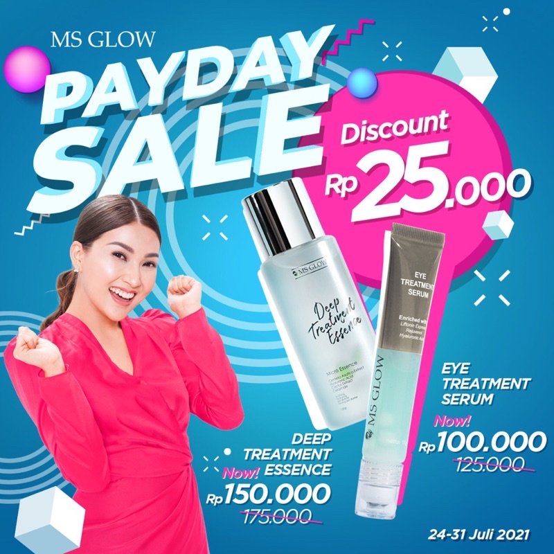 Jual GEBYAR PROMO DEEP TREATMENT ESSENCE/ EYE SERUM MS GLOW ORIGINAL ...