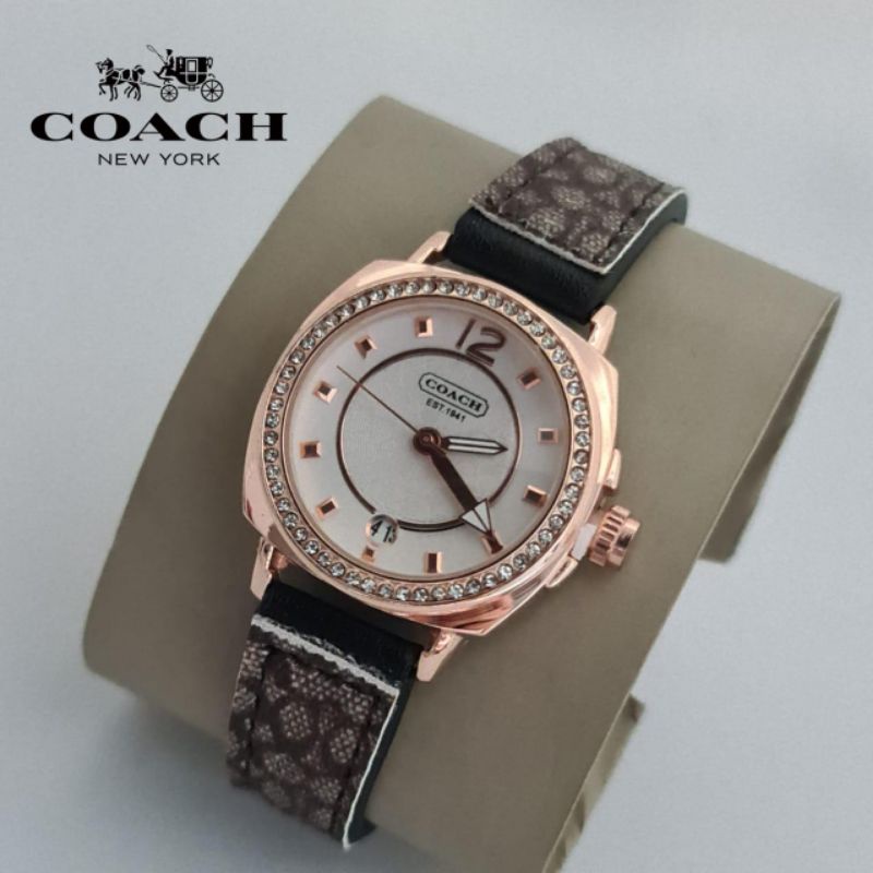 Jual Jam Tangan Coach Wanita Terbaru Detik Bawah Aktif Rantai Steel ...