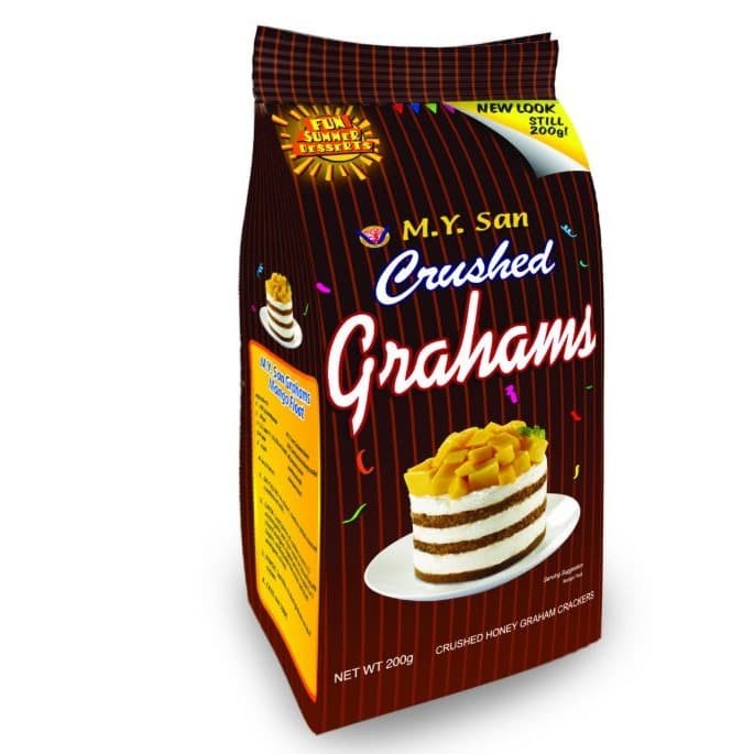 Jual GRAHAM CRACKERS HONEY Crushed MY SAN 200G Original Filipina ...