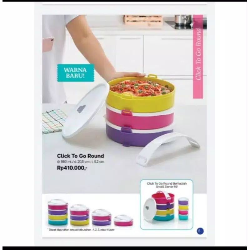 Jual Click To Go Round Rantang Free | Shopee Indonesia