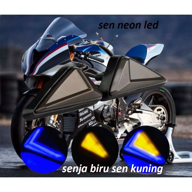 Jual [neon] lampu sen led segitiga neon sein tempel segitiga led neon ninja 250 r15 cbr GSX ...