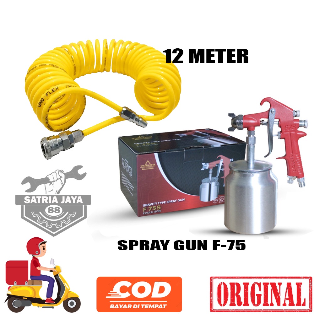 Jual Termurah - Paket tukang cat - Spray Gun F75 Tabung Atas - Spraygun ...