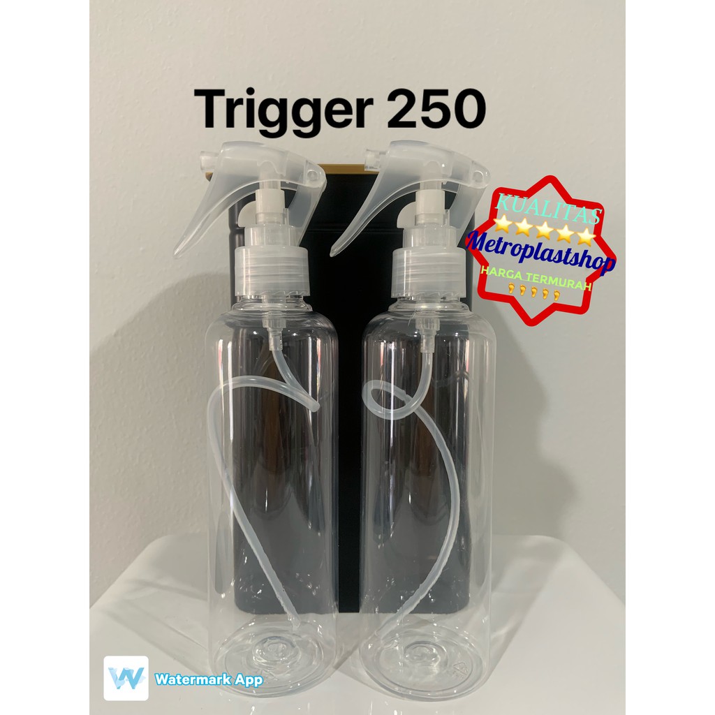 Jual Botol spray trigger 250 ml 250ml bening botol spray 250ml bening | Shopee Indonesia