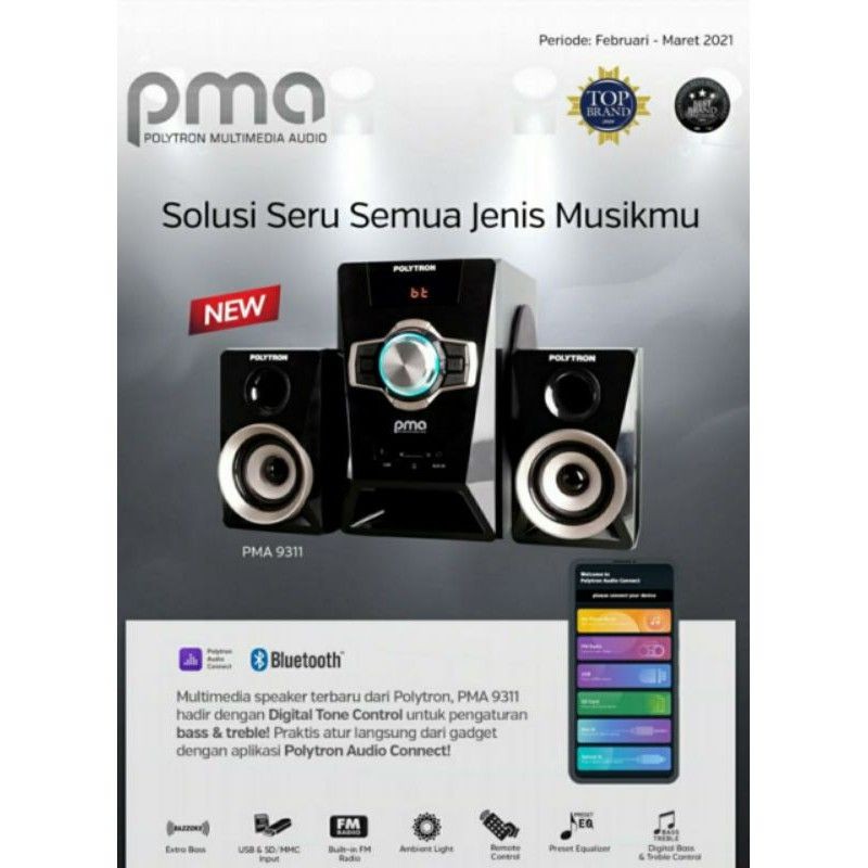 Jual Polytron Pma 9311 Active Speaker Aktif Bluetooth Usb Sd Mmc Card