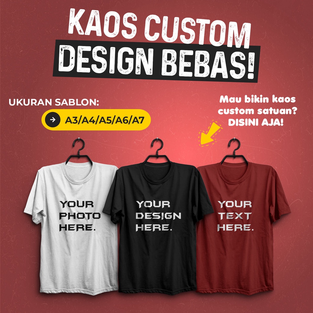 Jual KAOS SABLON CUSTOM SATUAN DTF DESAIN SUKA SUKA BAHAN COTTON COMBED ...